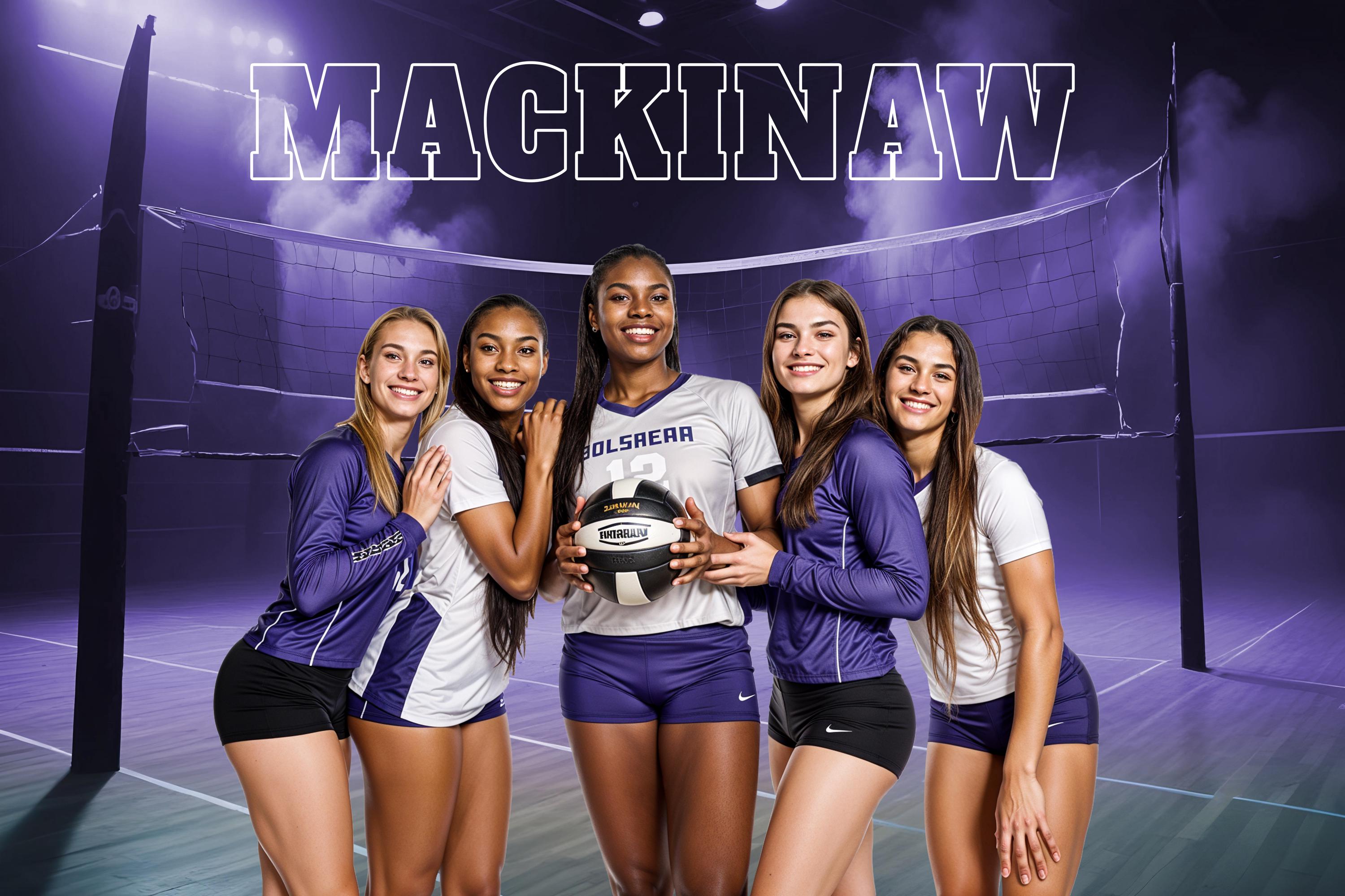 Volleyball Poster Template - Customizable Photo Backdrop (PSD Digital ...