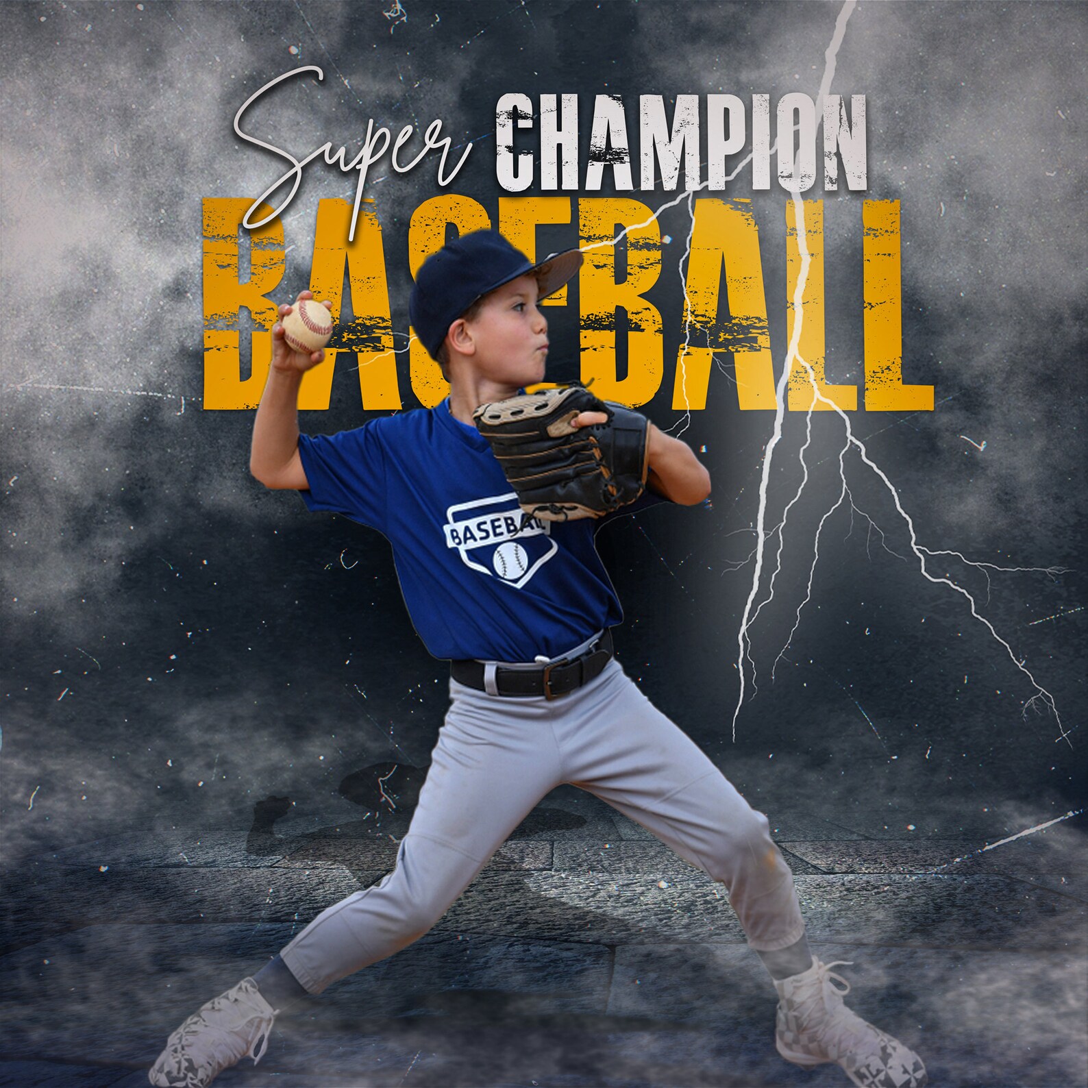 Sports Poster Template Baseball Digital Background Baseball Backdrop ...