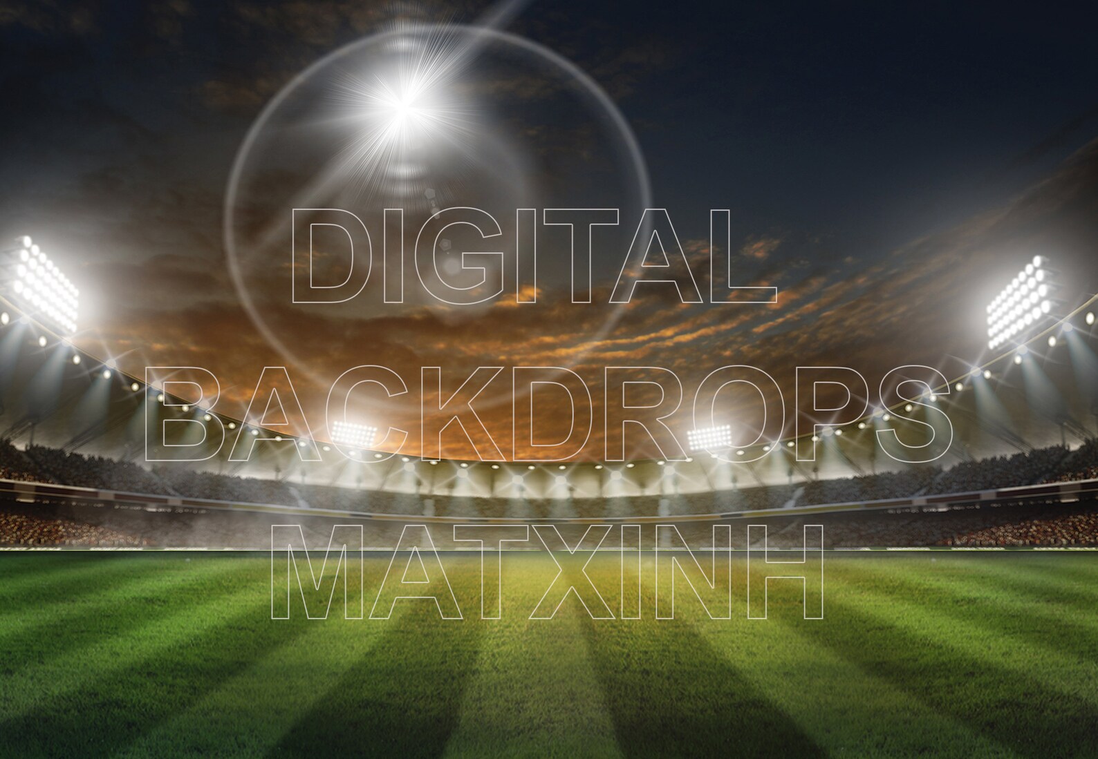 Football Stadium Digital Backdrop: Sports Backgrounds (digital Download ...