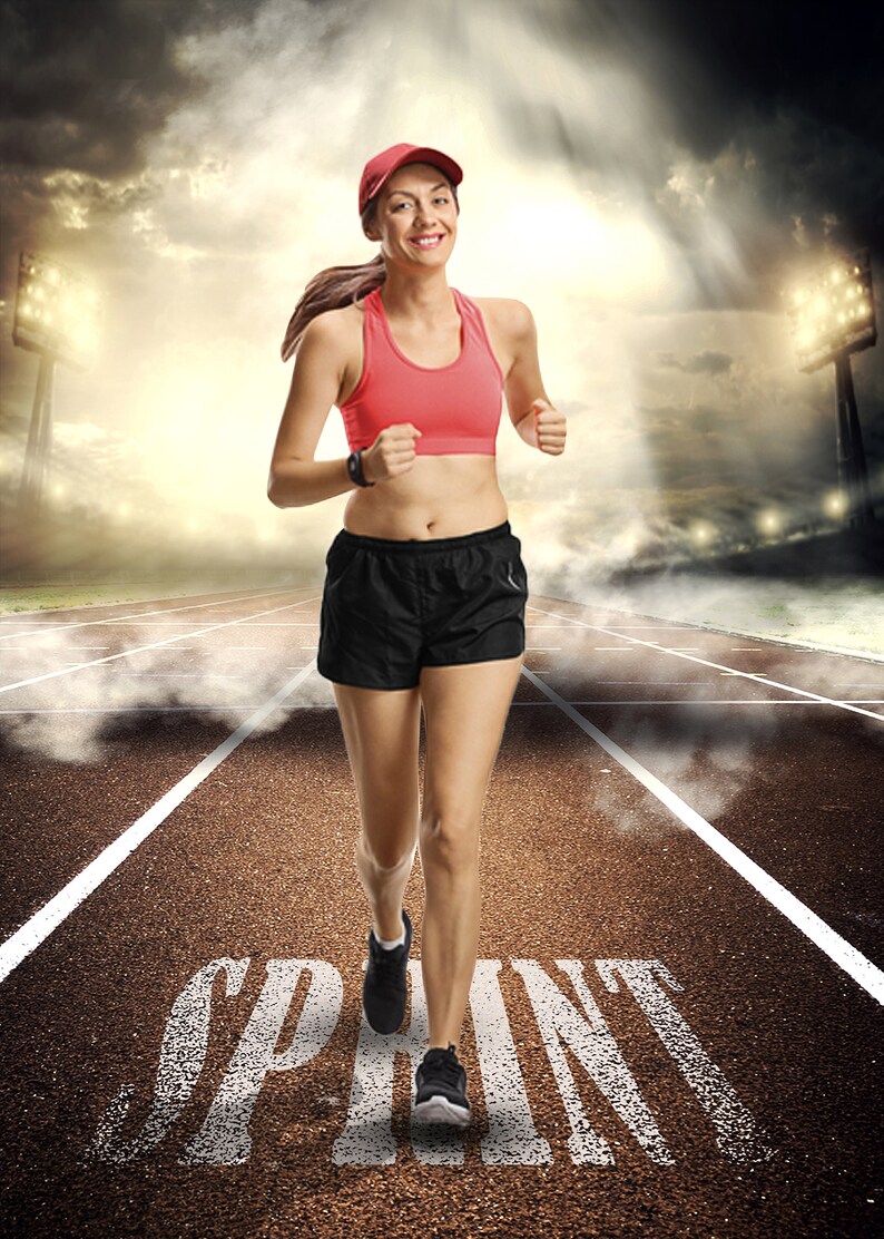 Sports Poster Template, Track and Field Background Custom Sports ...