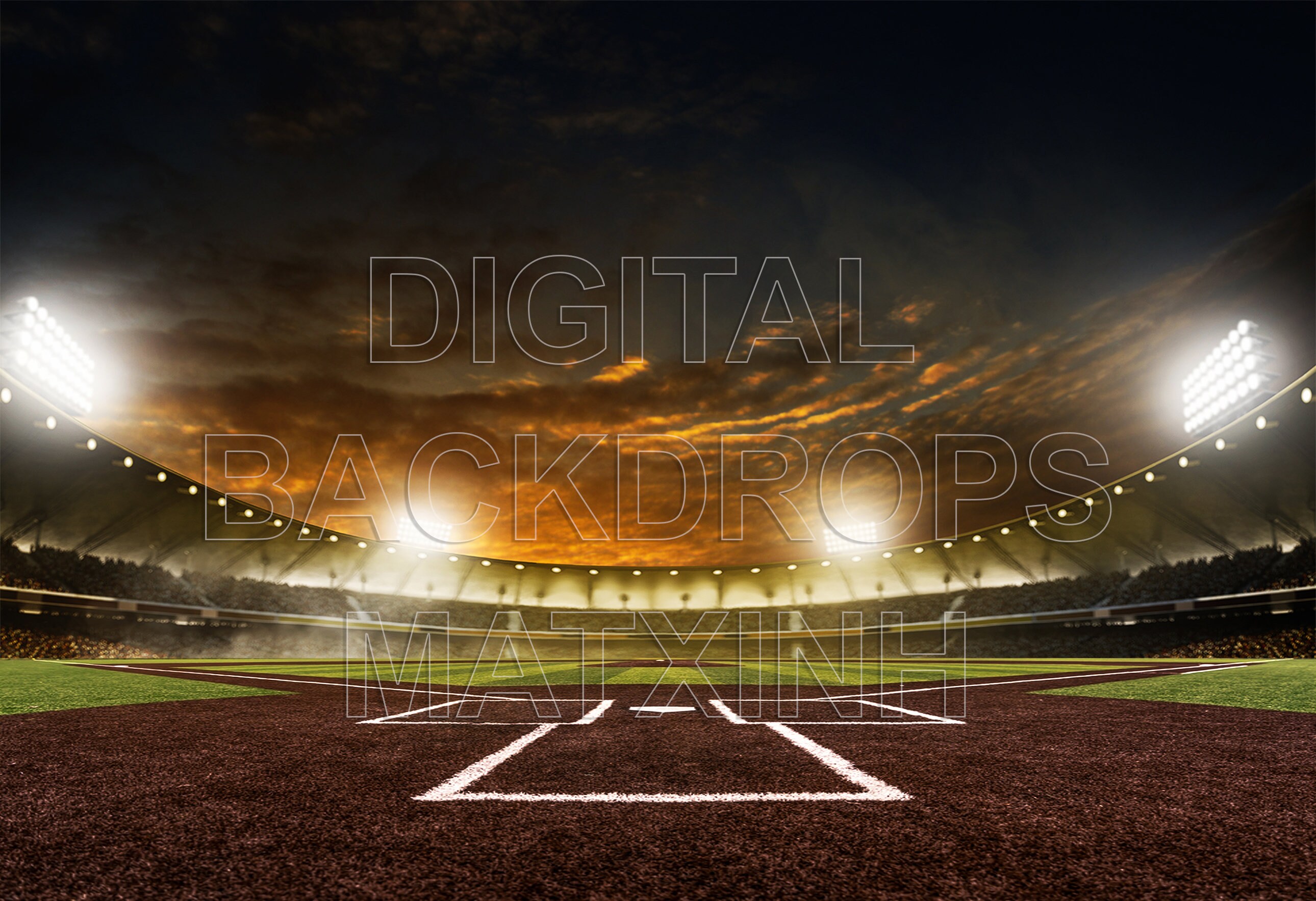 Sports Poster Template Baseball Digital Background Baseball Backdrop ...