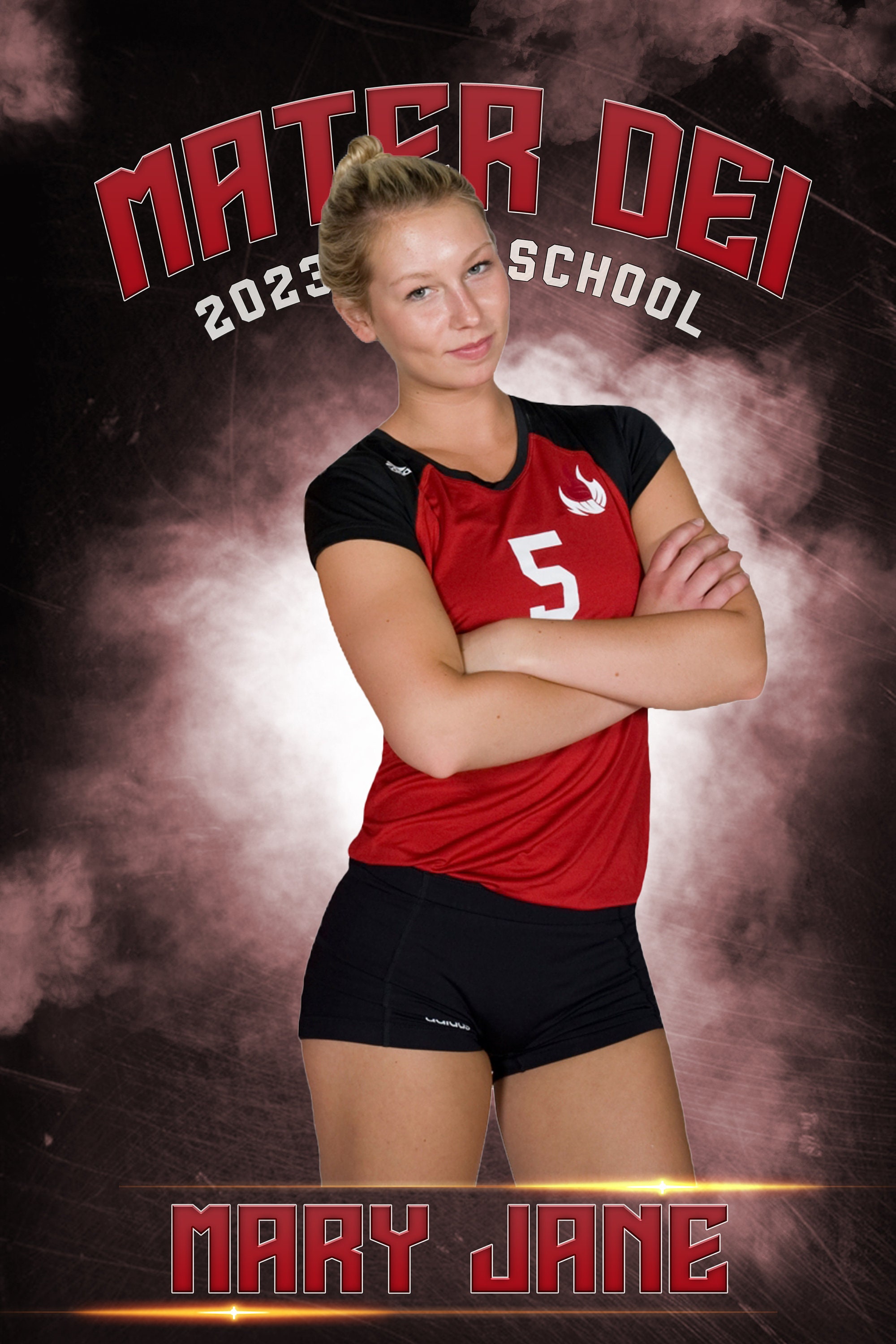 Volleyball Poster Template: Customizable Sports Photo Backdrop (PSD ...