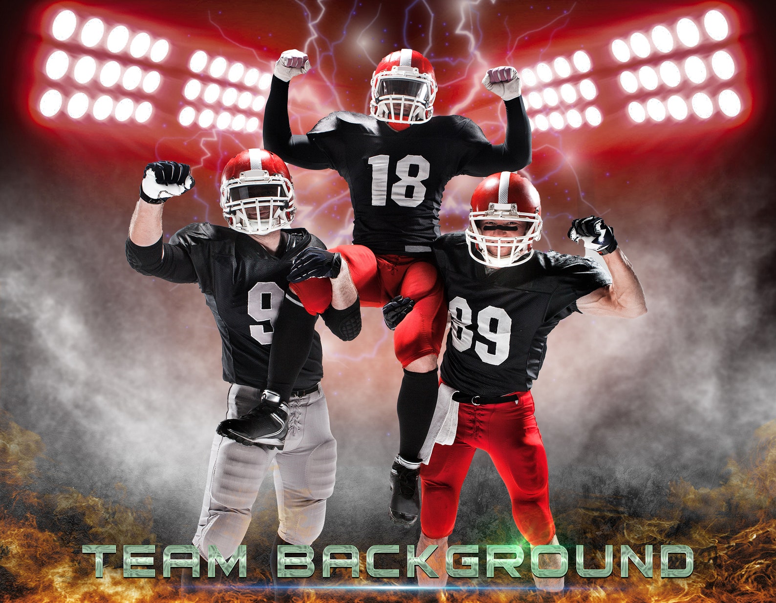 Sports Poster Template - Digital Football Background - Keep Your Rugby ...