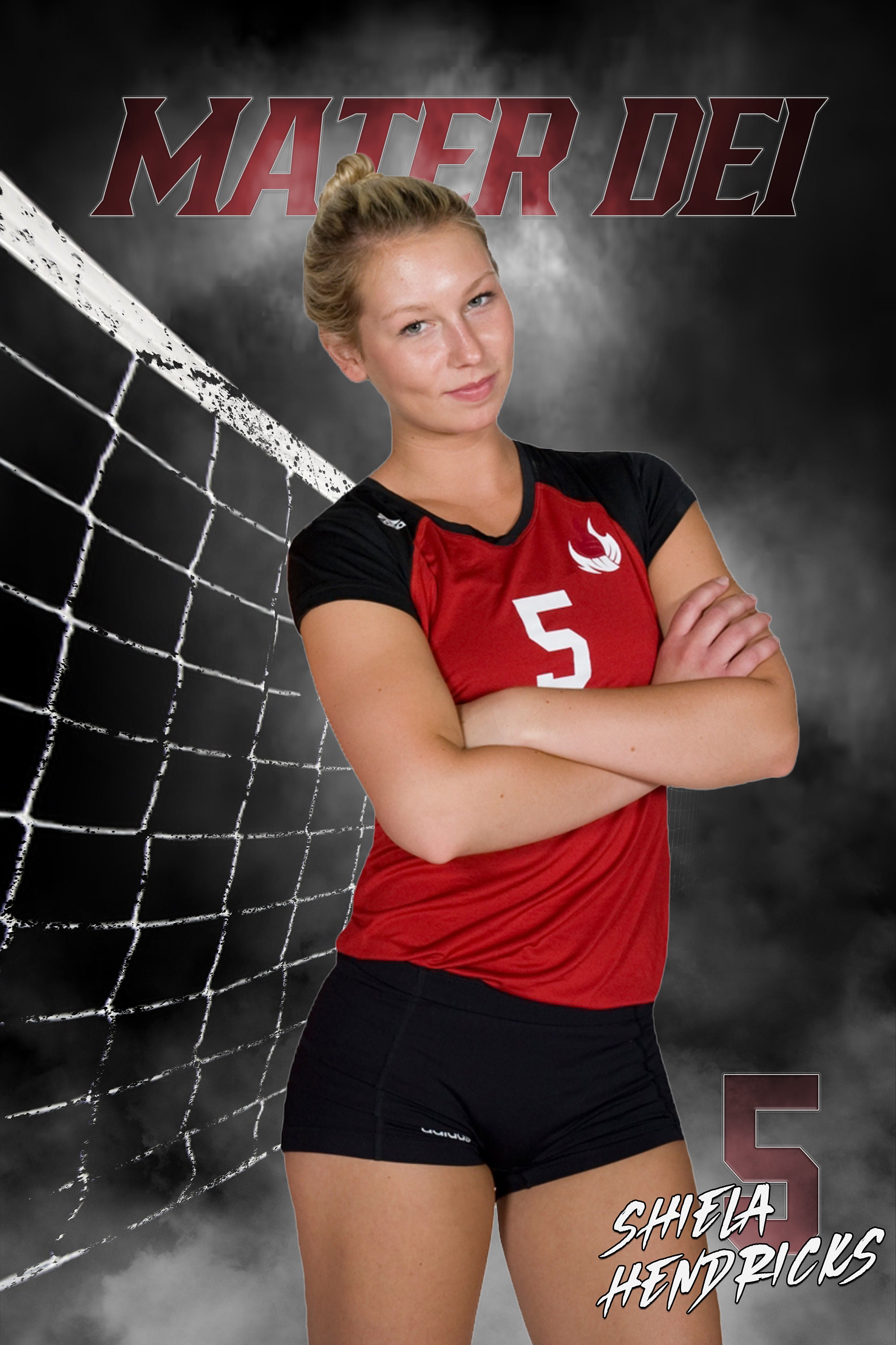 Volleyball Poster Template: Customizable Photo Backdrop (digital ...
