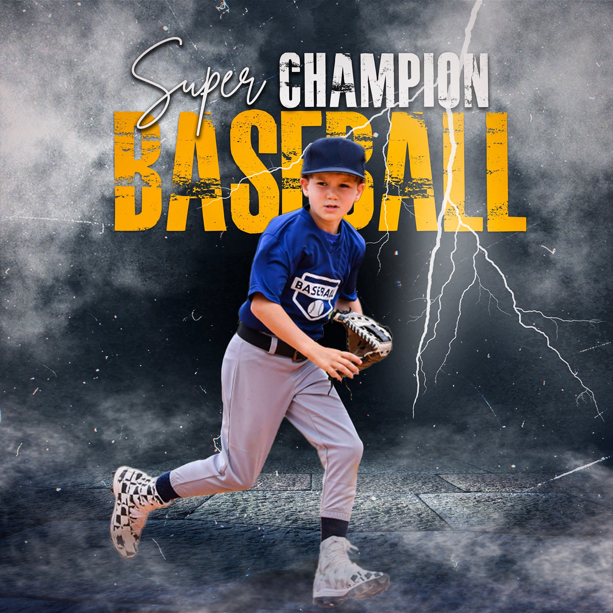 Sports Poster Template Baseball Digital Background Baseball Backdrop ...