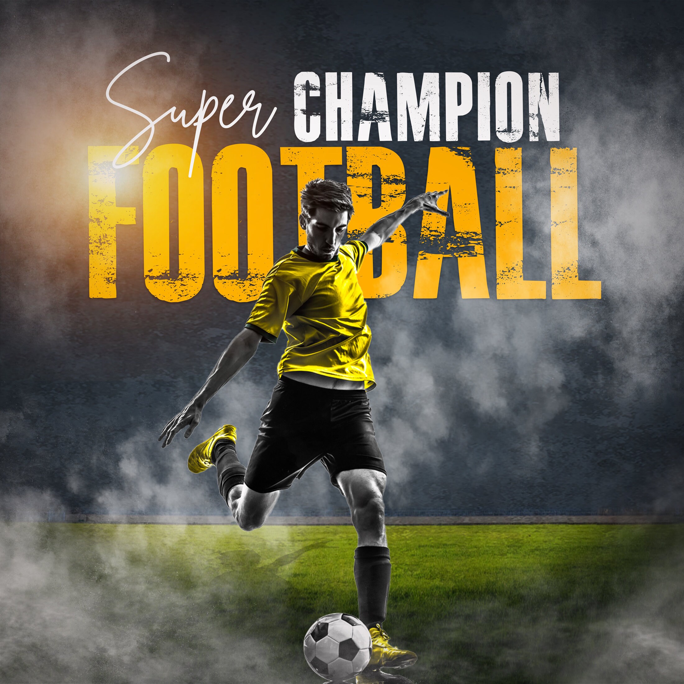 Sports Poster Template | Football Digital Background | Football ...