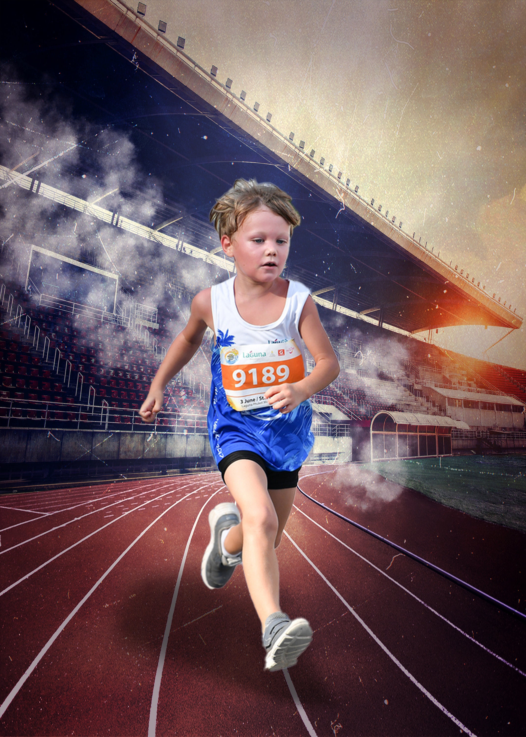 Sports Poster Template, Track and Field Background | Custom Sports ...