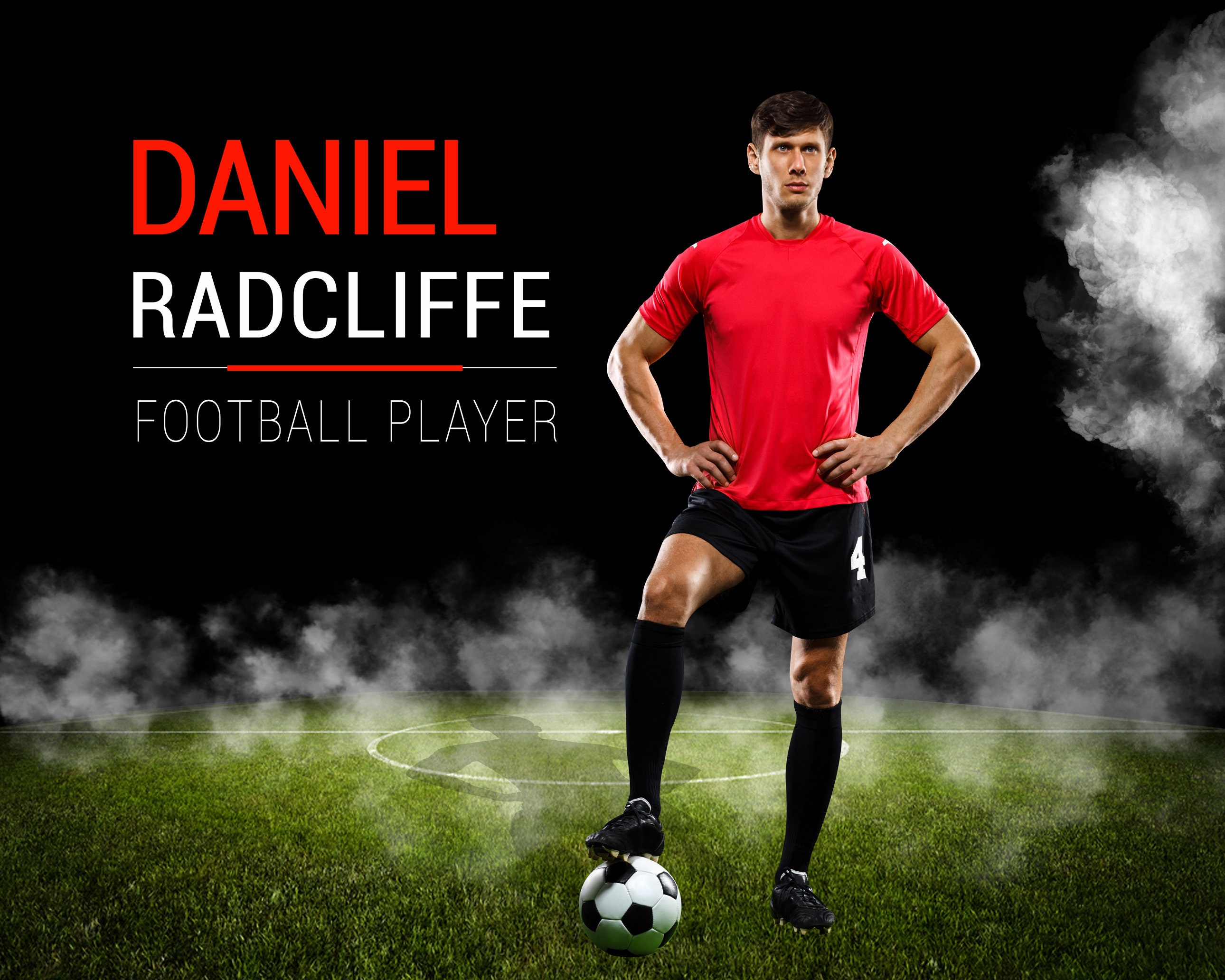 Sports Poster Template Football Digital Backgrounds Football Backdrop ...