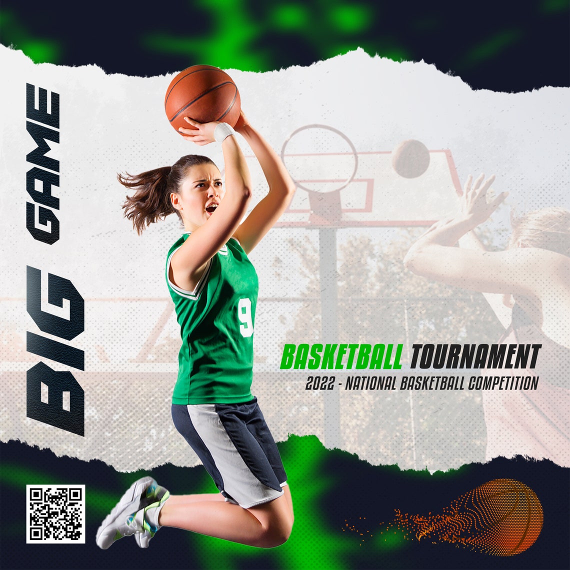 Sports Poster Template - Keep Your Basketball Memories, Digital ...