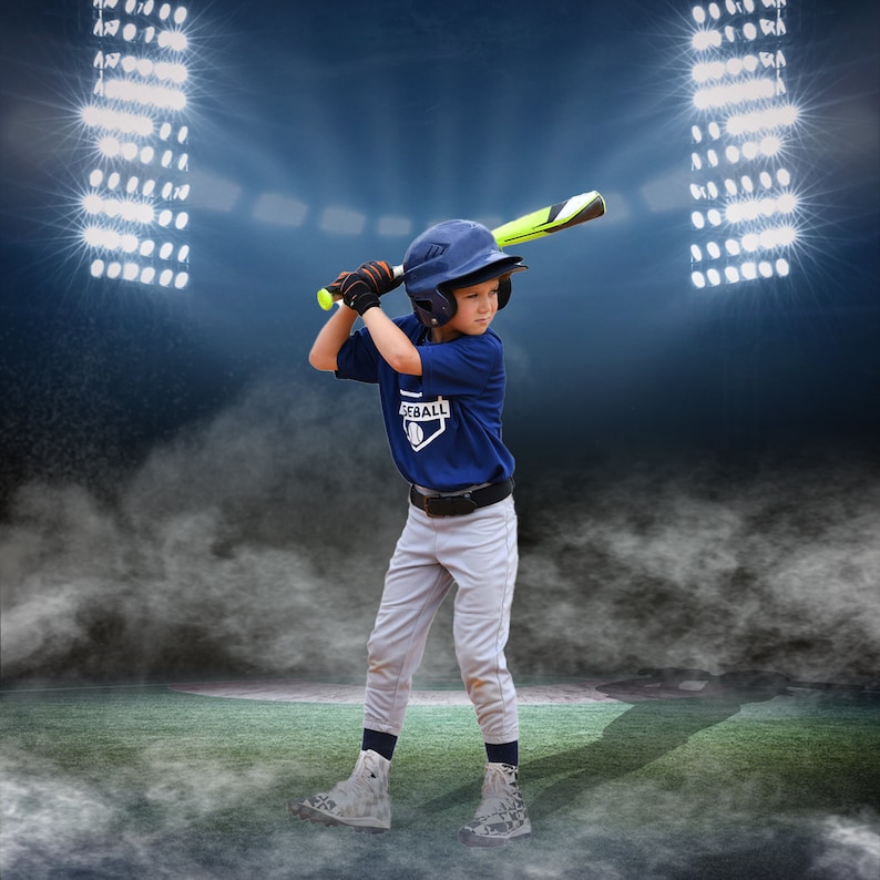 Baseball Poster Template: Digital Sports Photo Backdrop (digital ...