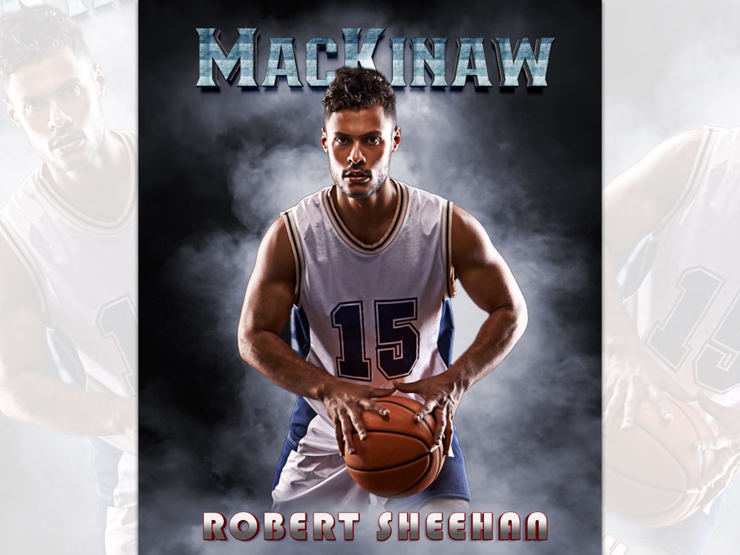 Sports Poster Template - Basketball Digital Backdrop - Basketball ...