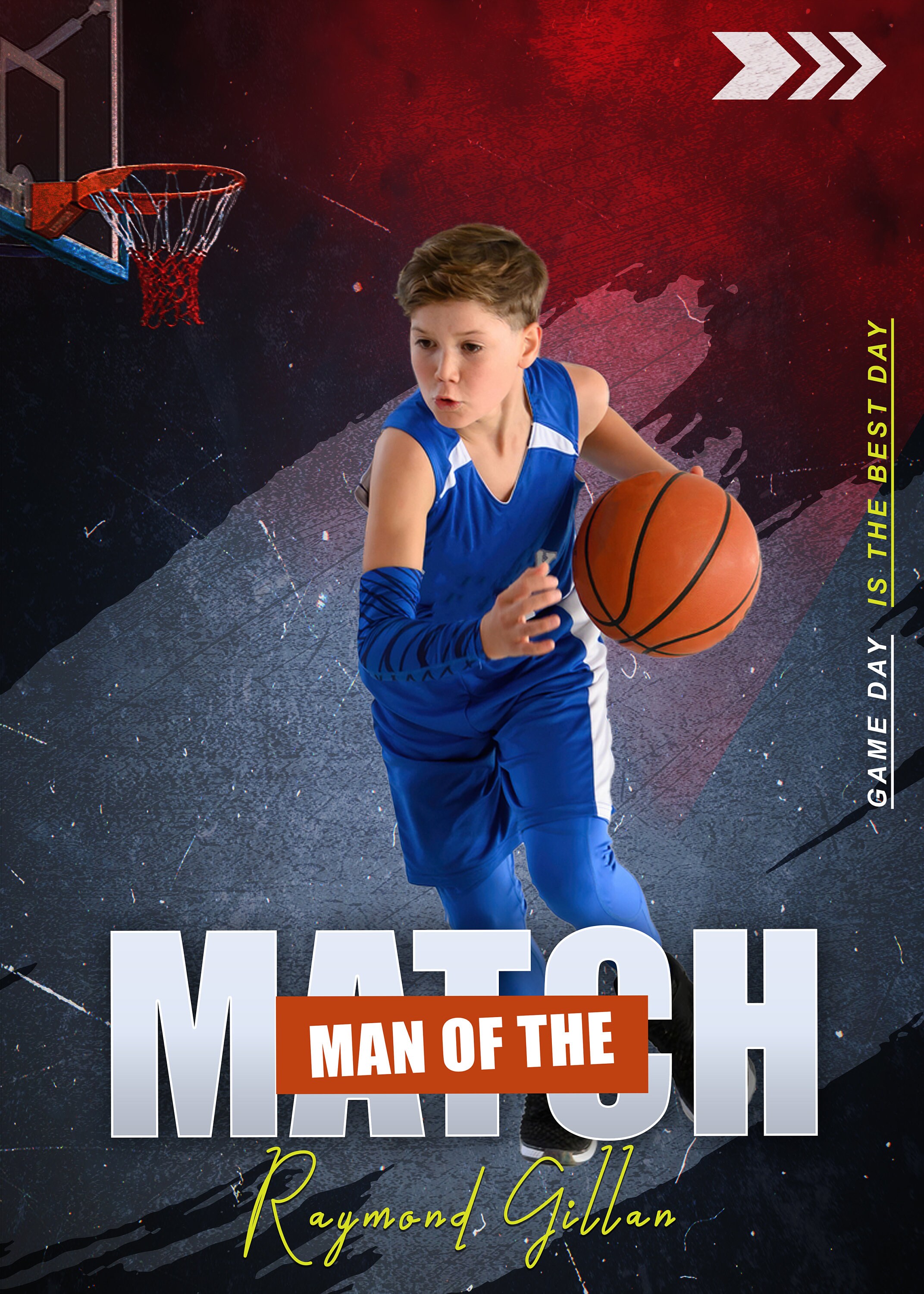 Sports Poster Template - Keep Your Basketball Memories, Digital ...