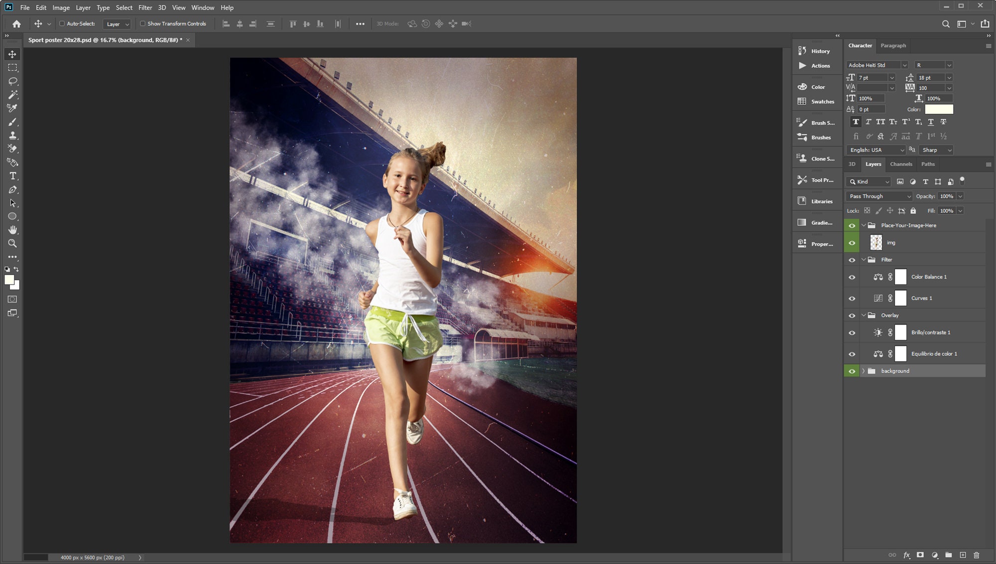 Sports Poster Template, Track and Field Background | Custom Sports ...