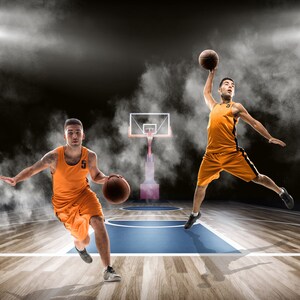Sports Poster Template | Basketball Digital Backdrop | Basketball ...