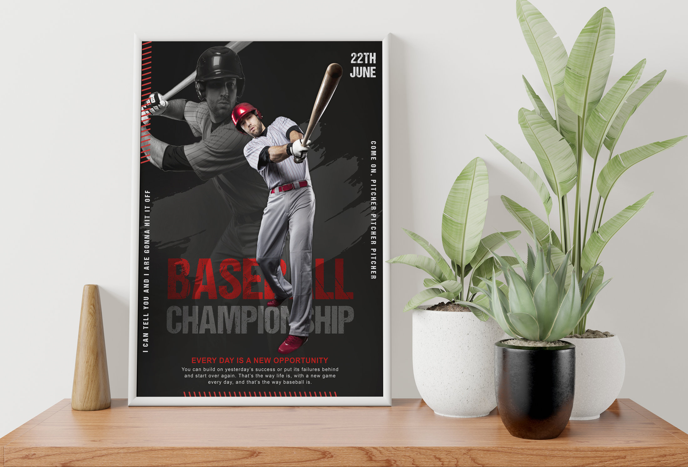 Sports Poster Template Baseball Digital Background Baseball Backdrop ...