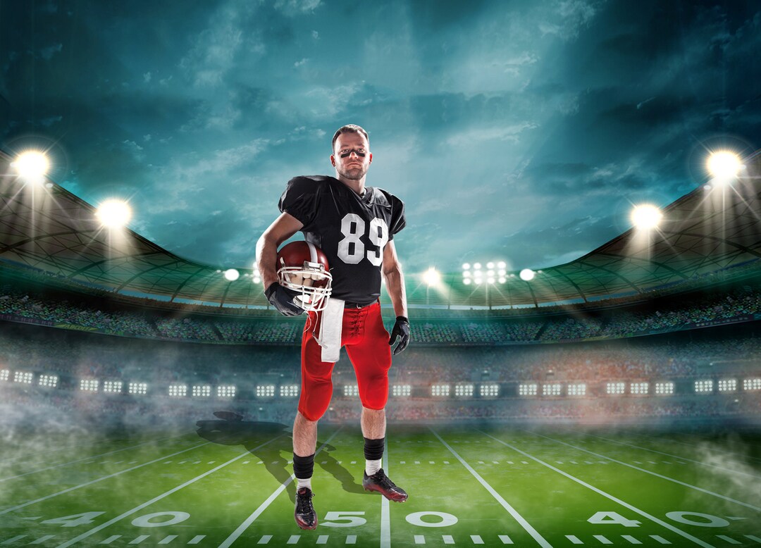 Digital Football Background: Sports Photo Backdrop & Overlays - Etsy