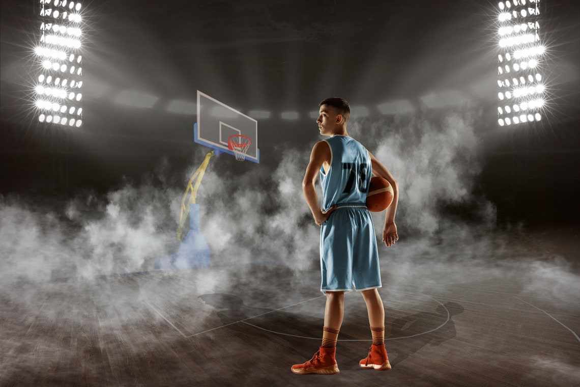 Sports Poster Template Basketball Digital Backdrop Basketball ...