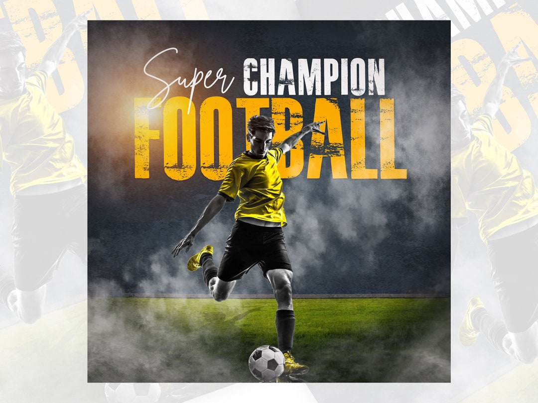 Sports Poster Template Football Digital Background - Etsy