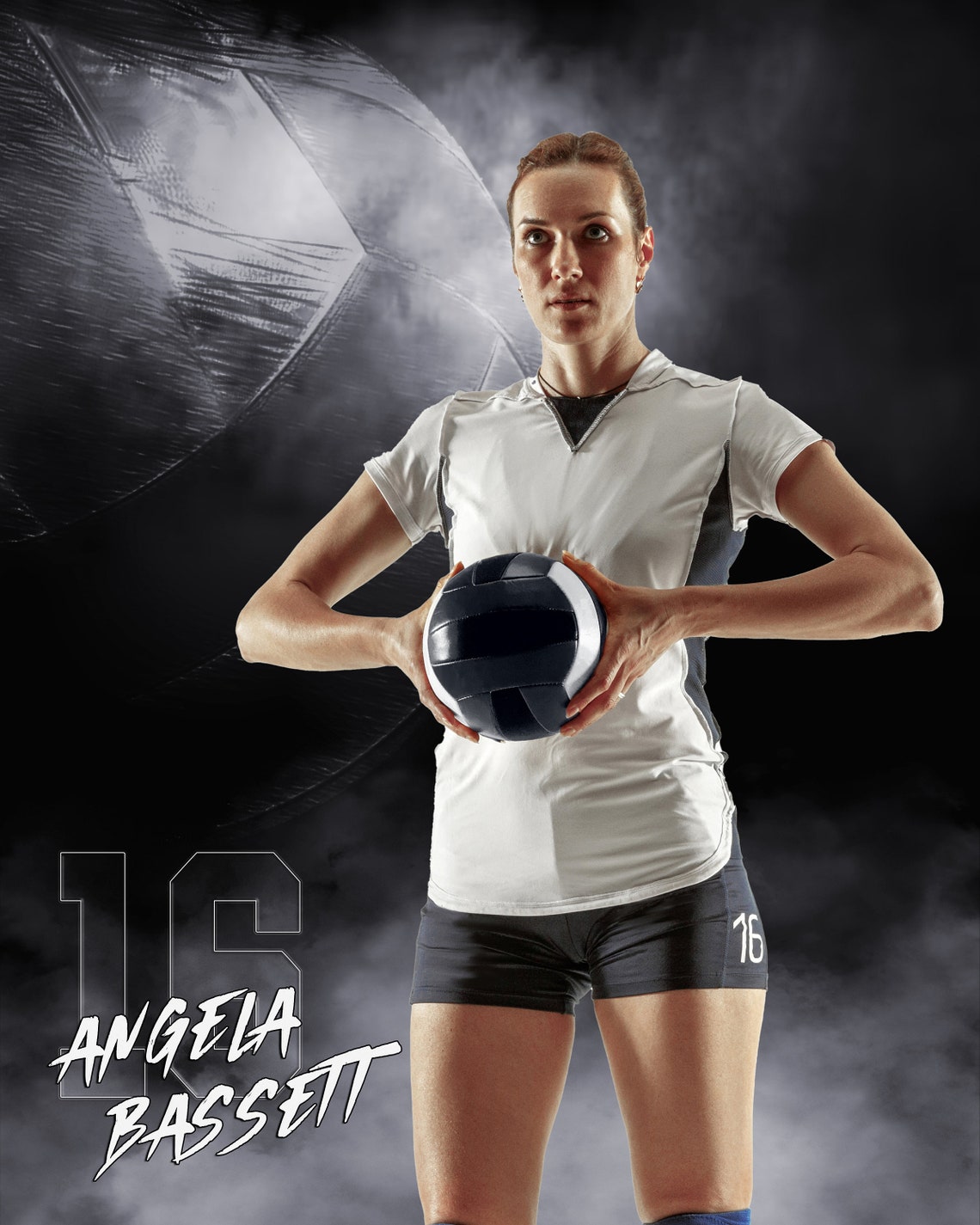 Sports Poster Template | Volleyball Digital Backdrop | Volleyball ...