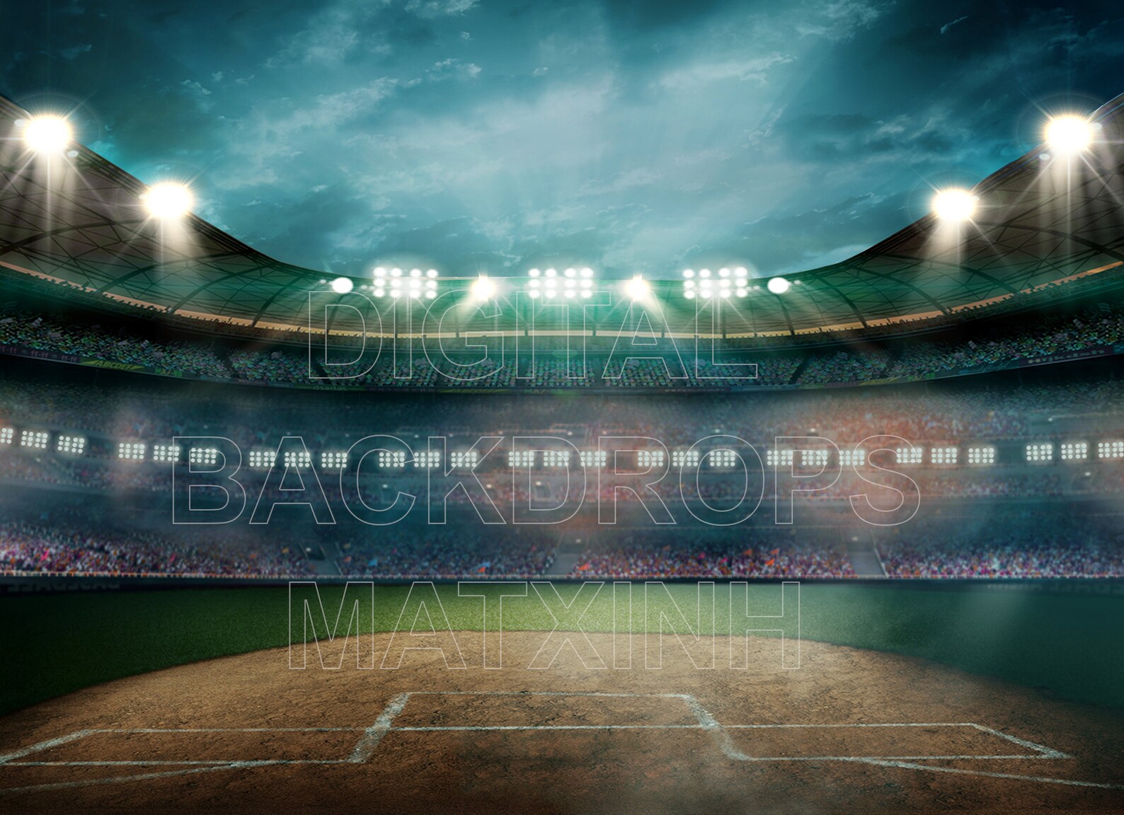 Sports Poster Template Baseball Digital Background Baseball Backdrop ...