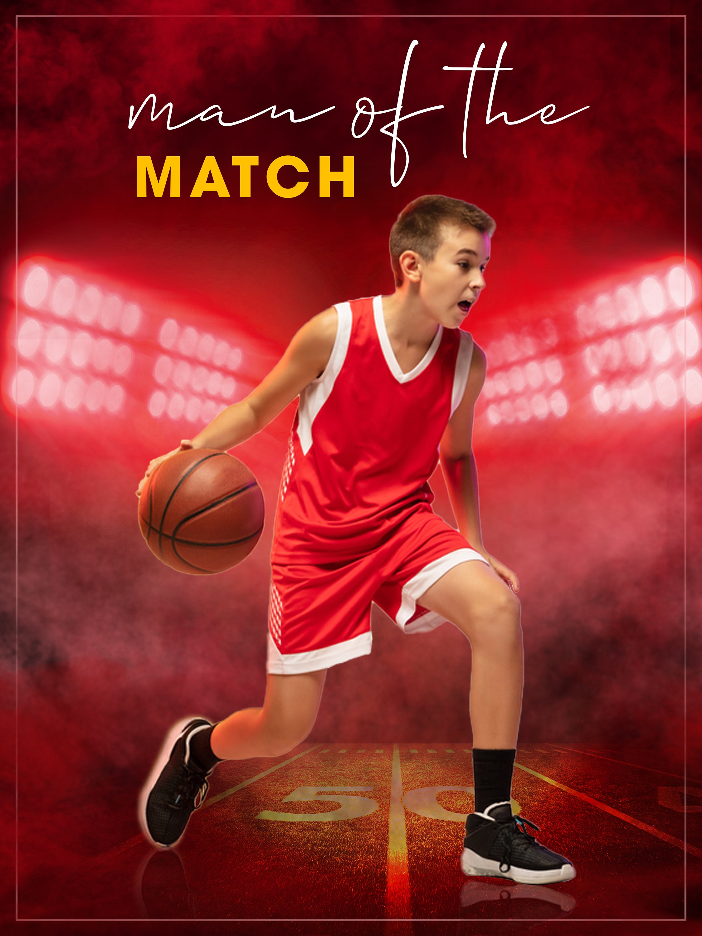 Sports Poster Template Keep Your Basketball Memories, Photoshop Collage ...