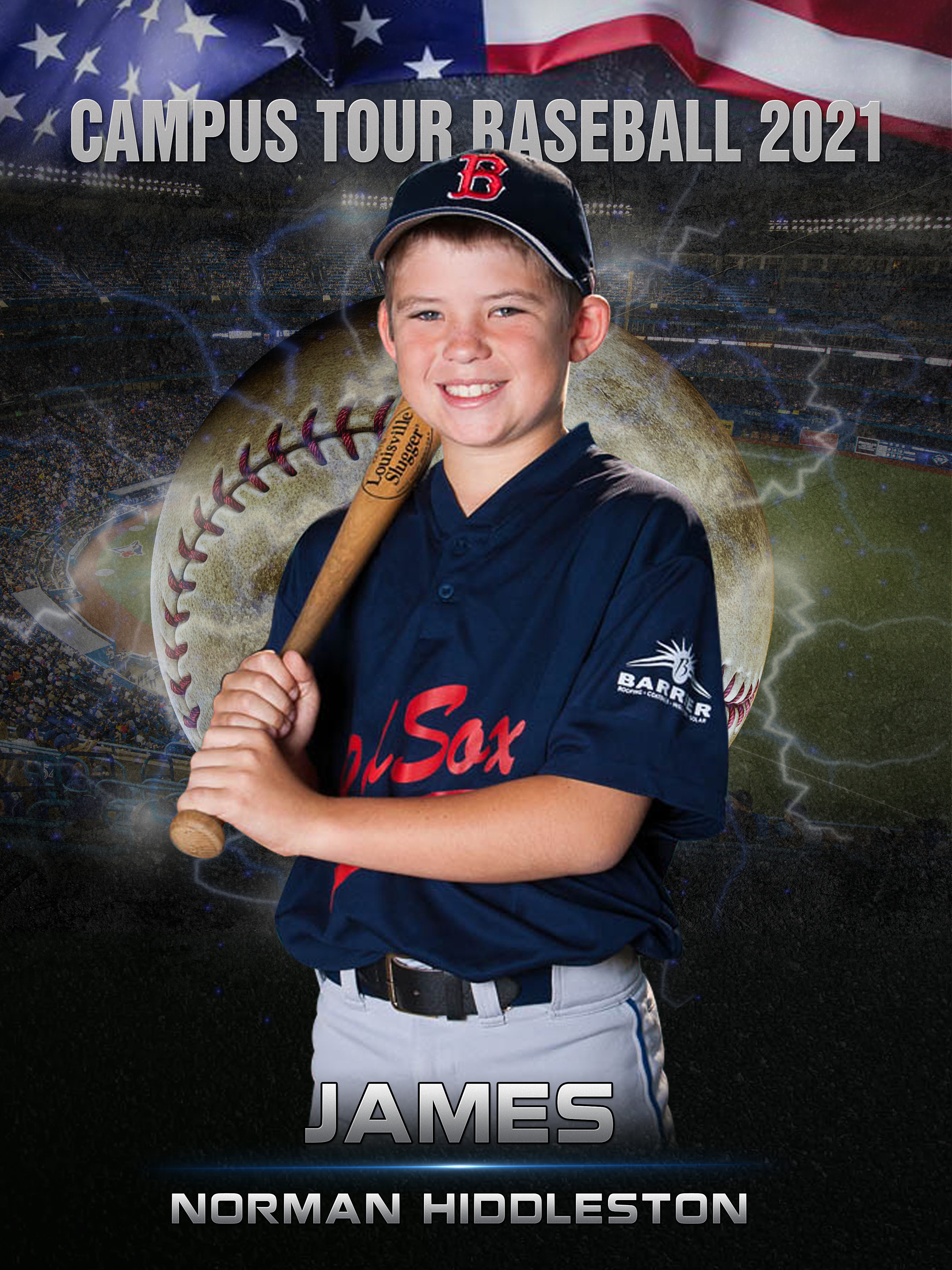 Sports Poster Template - Keep Your Baseball Memories, Photoshop Collage ...