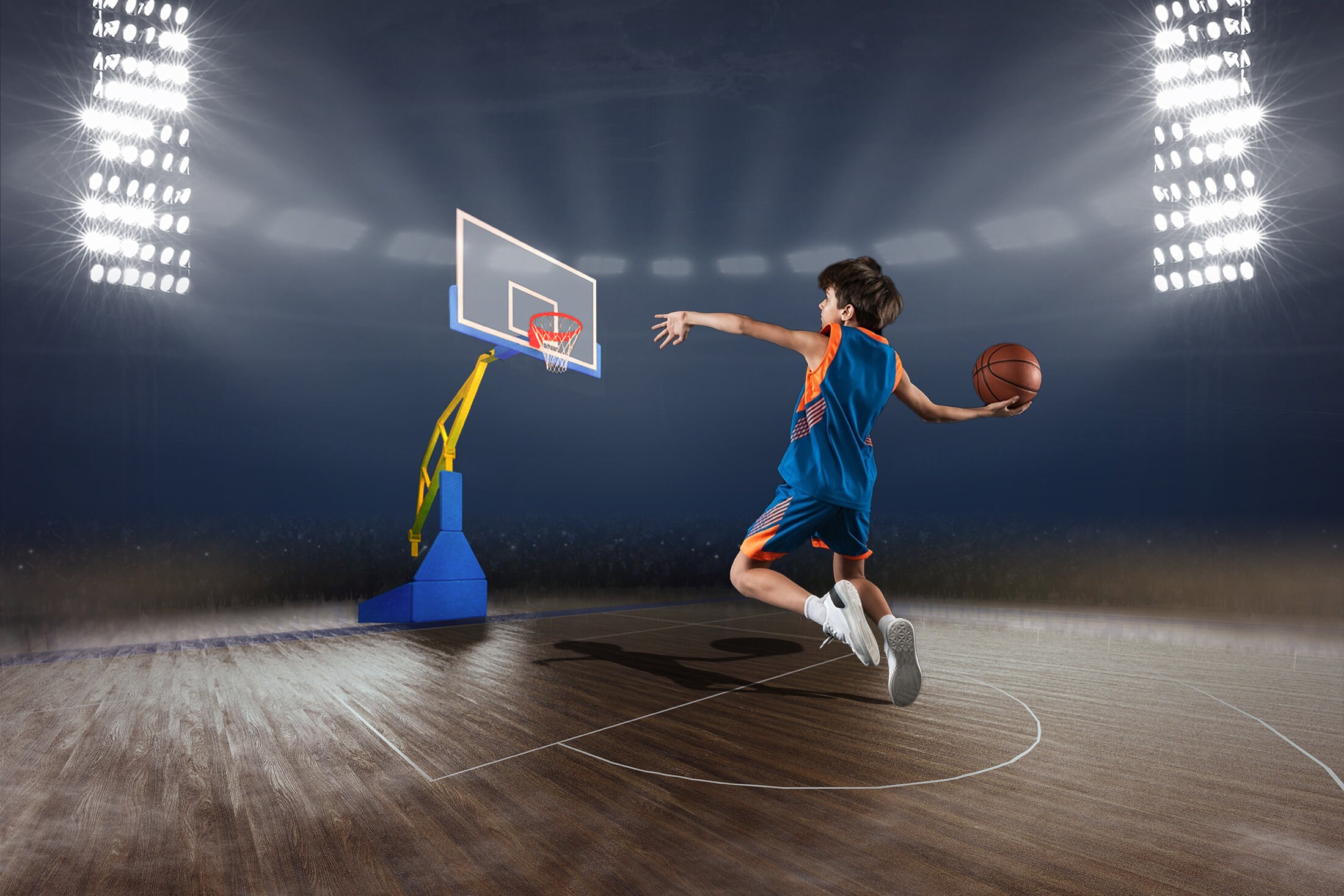Basketball Photo Backdrop Template: Sports Poster (PSD, JPG Digital ...