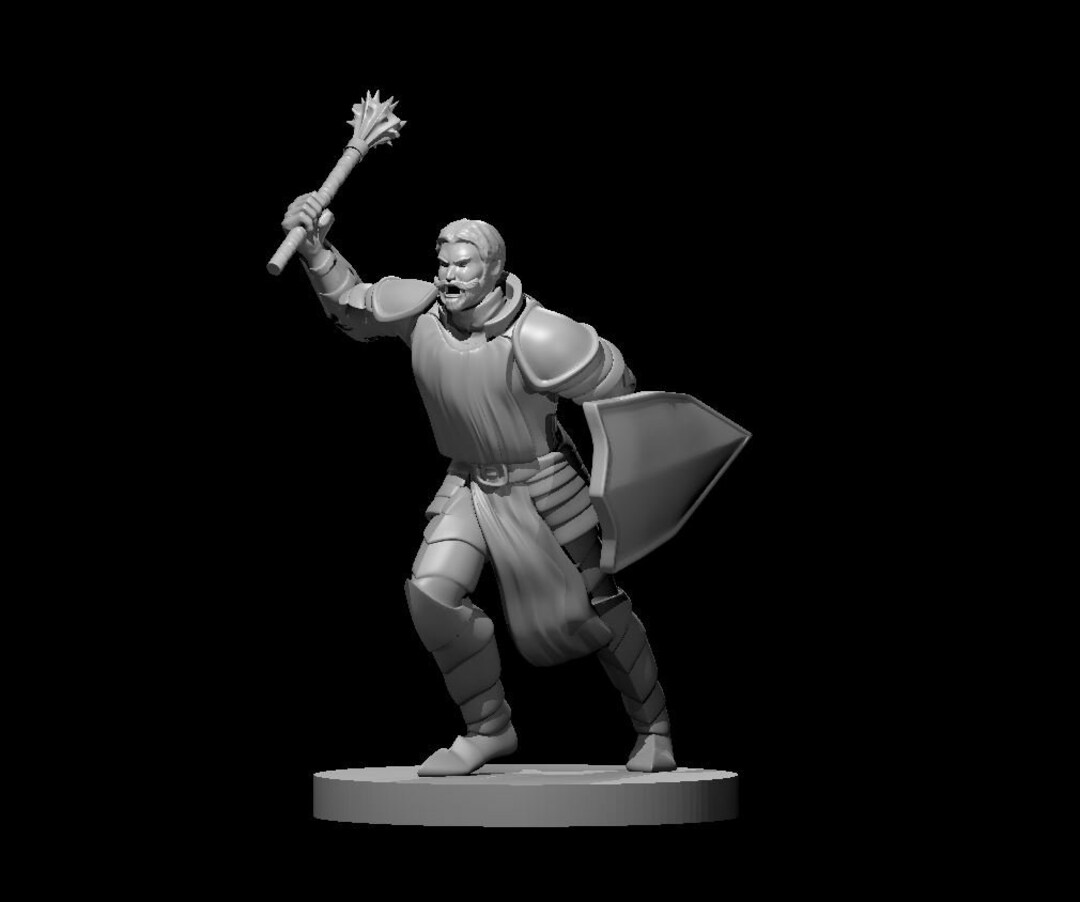 Cleric/priest Male 1 28mm Scale Tabletop RPG Mini for D&D, Pathfinder ...