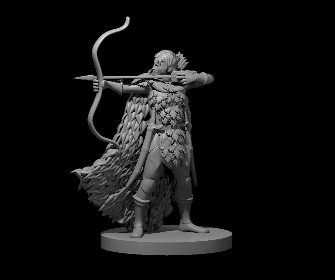Human Ranger Female 2 1 28mm Scale Tabletop RPG Mini for D&D ...