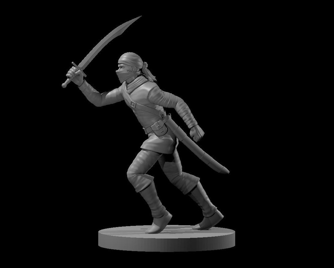 Bandit Male 1 28mm Scale Tabletop RPG Mini for D&D, Pathfinder, and ...