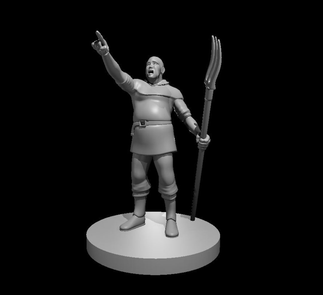 Commoner Male 1 28mm Scale Tabletop RPG Mini for D&D, Pathfinder, and ...