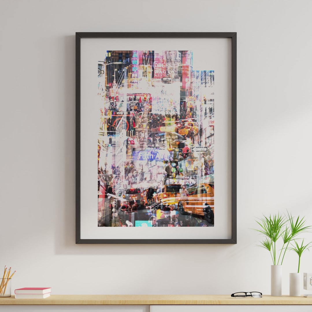 Manhattan New York Photo Collage | Times Square | NYC Poster | Art ...