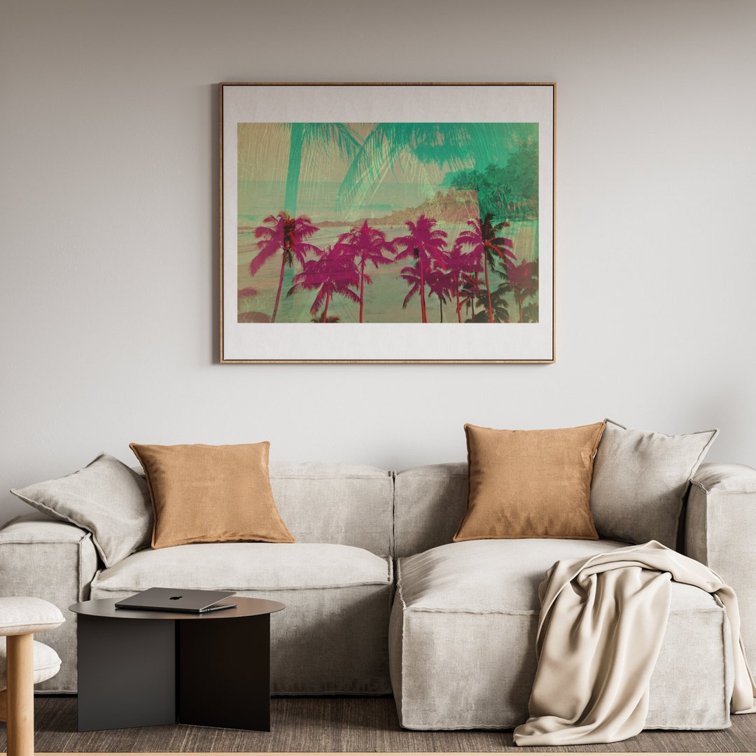 Tropical Palm Trees Poster | Vacation Feeling | Summer Wall Decor | Art ...