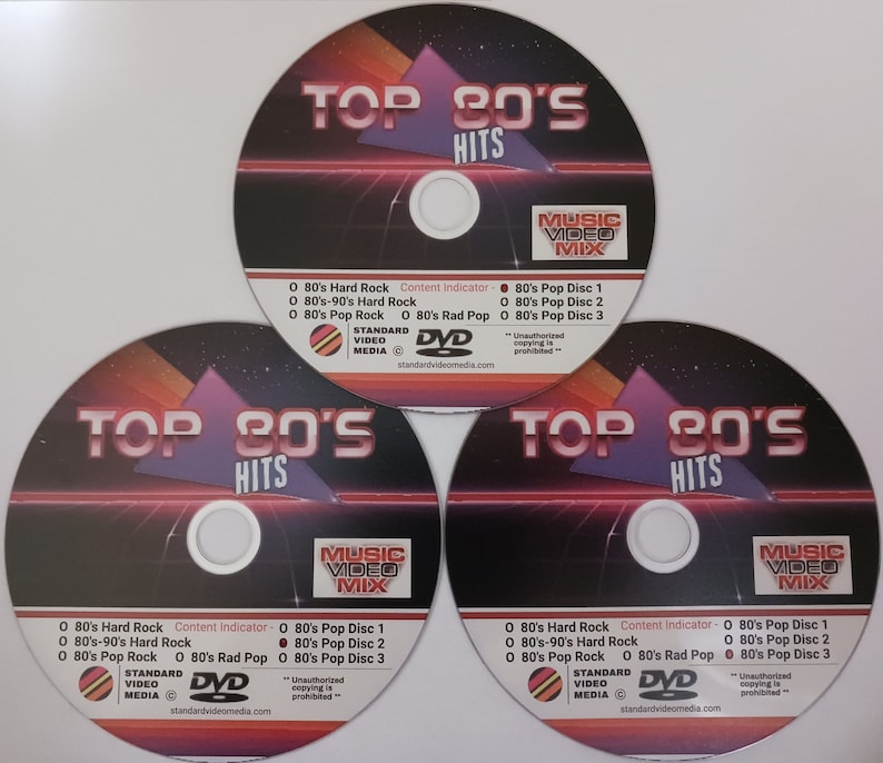 80's Pop Music Videos - 3 Dvd's - 150 Hits - Etsy