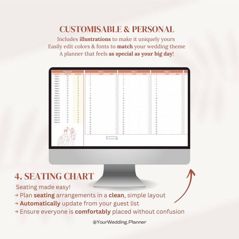 Wedding Planner Spreadsheet Wedding Budget Tracker Wedding Timeline ...