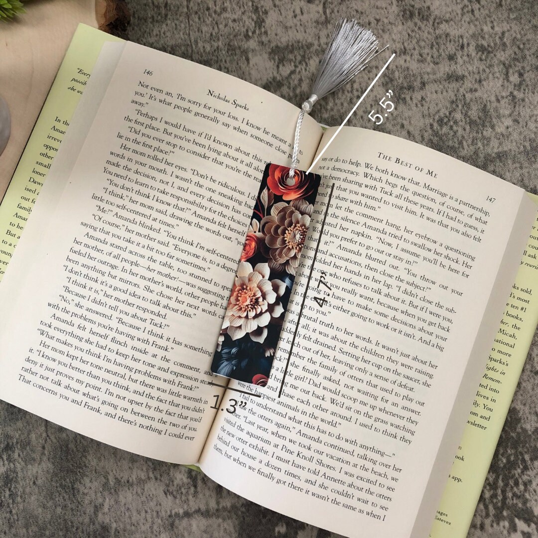 3-D Floral Bookmark Aluminum Gift - Etsy