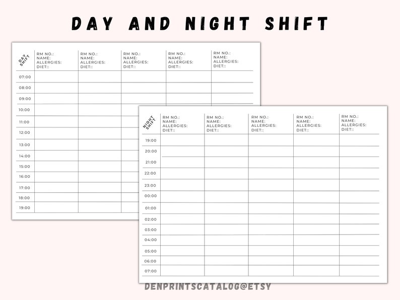 Nurse Hourly To-do Planner, 5 Patient Medication Schedule, Hourly ...