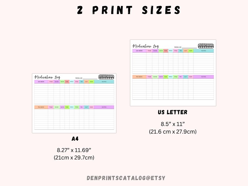 Minimalist Medication Tracker Printable, Medication Log, Medication ... Minimalist Medication Tracker Printable, Medication Log, Medication ...