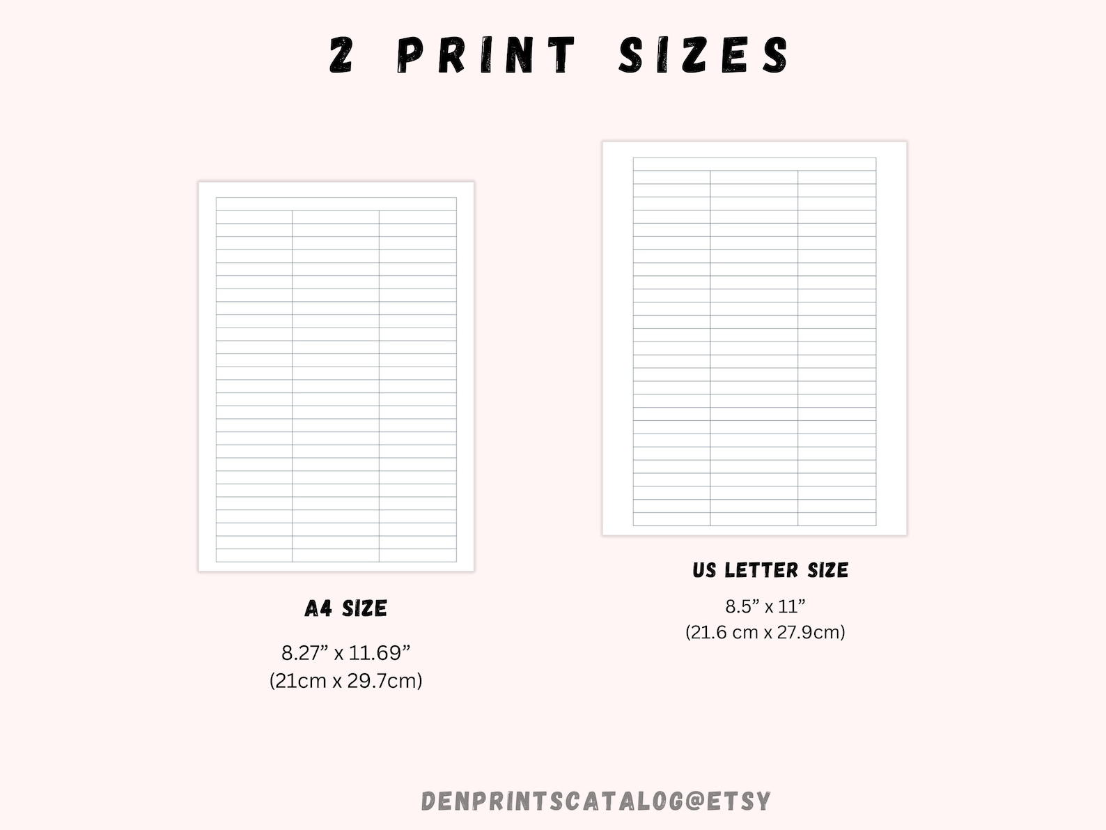 3 Blank Columns Chart Text Input Print and Write Printable Digital ...