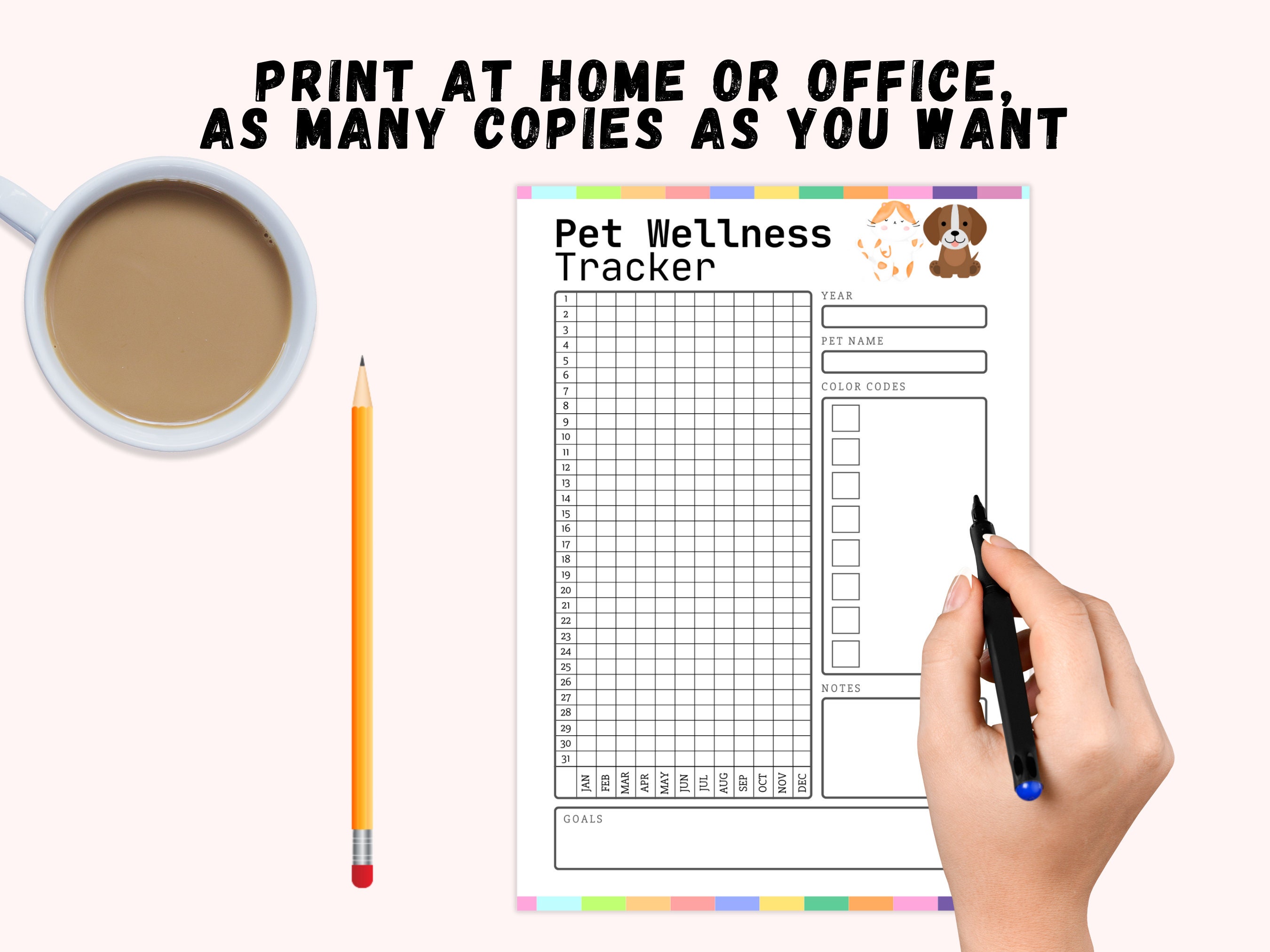 Printable Pet Planner, Fillable Pet Planner, Pet Care Planner, Pet ...