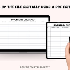 Inventory Sign Out Sheet Checkout Form, Print and Write PDF, Worksheets ...