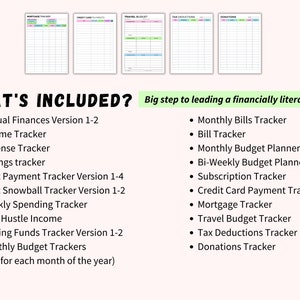 Finance Planner BUNDLE! Budget Planner Templates, Financial Savings ...