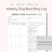 Essential Weekly Dog Boarding Log Printable, for a Kennel or Home ...