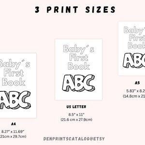 Baby's First ABC 123 Book, Baby Shower Activity, Printable Alphabet ...