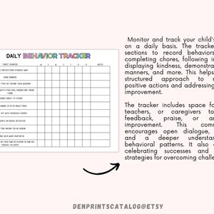 Behavior Reward Chart for Kids Printable, Editable, Good Behavior ...