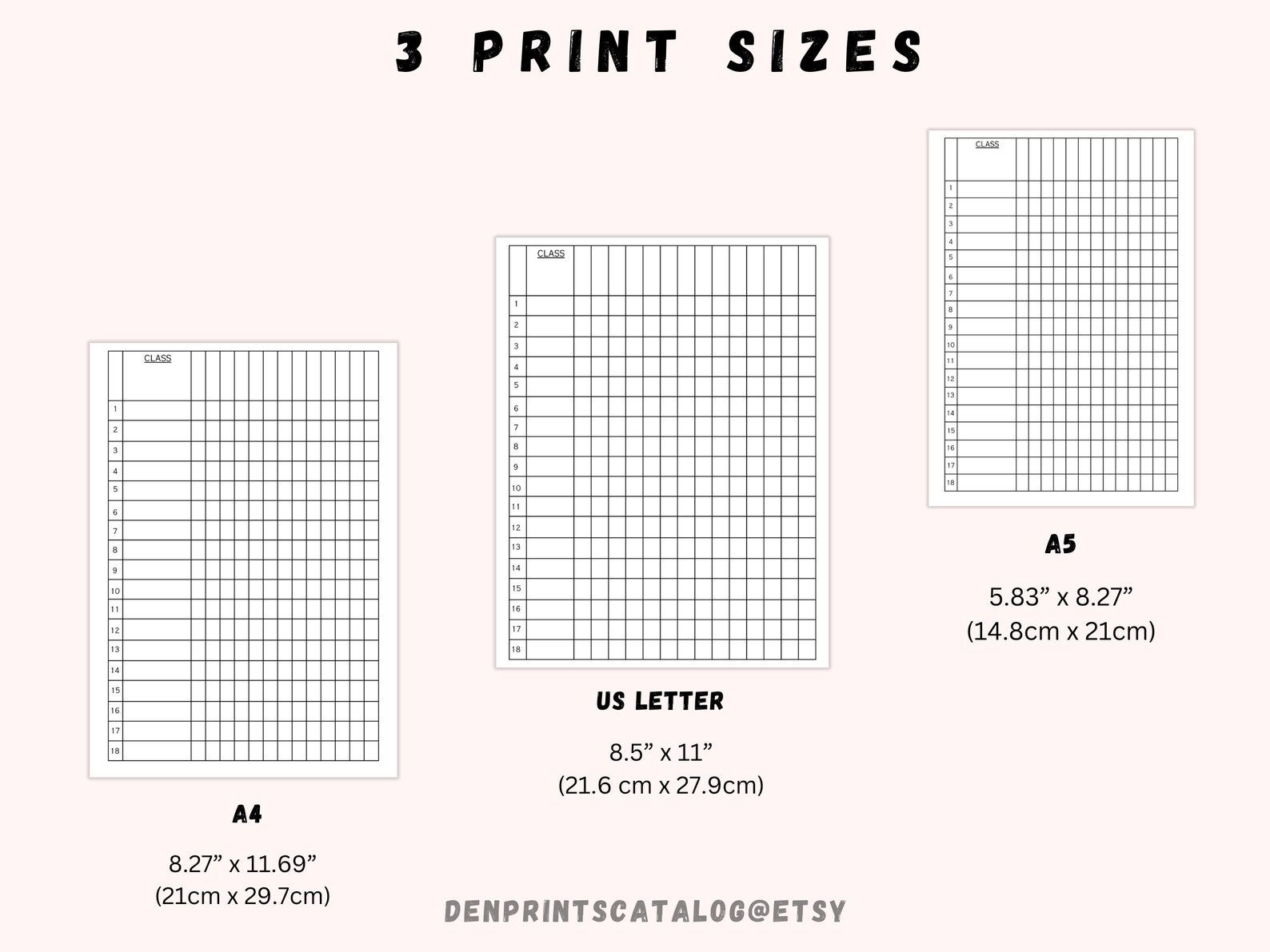 Printable Class Record, Gradebook Template, Teacher Grade Book ...