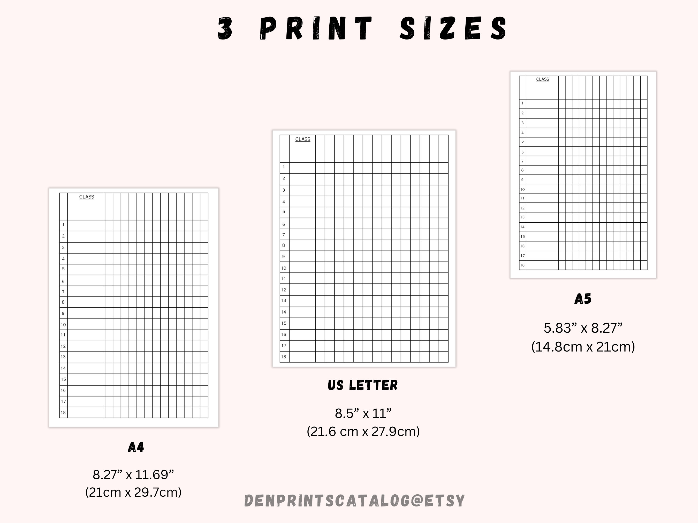 Printable Class Record, Gradebook Template, Teacher Grade Book ...