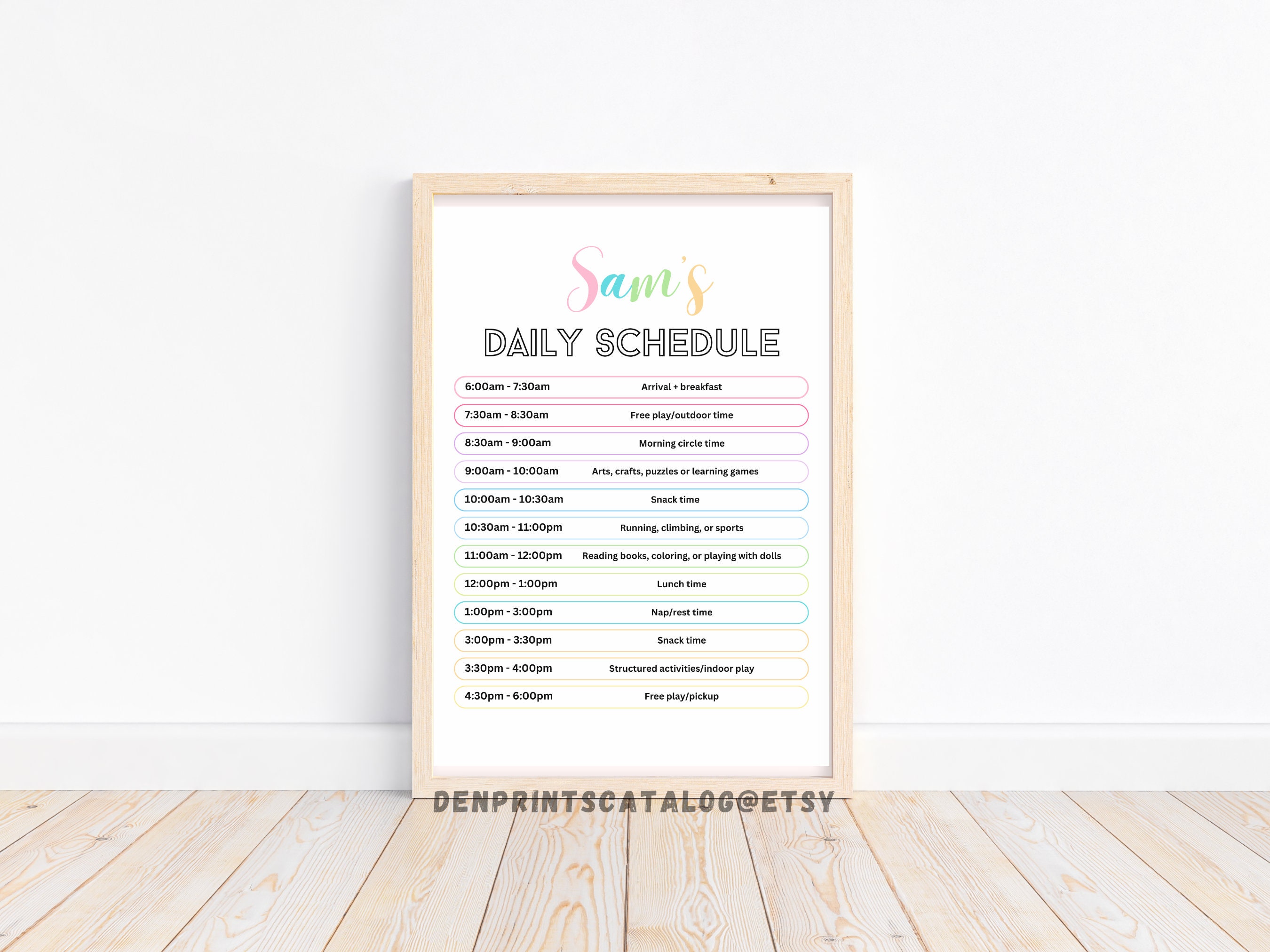 Kids Daily Schedule FILLABLE, Printable Homeschool Daily Routine ...