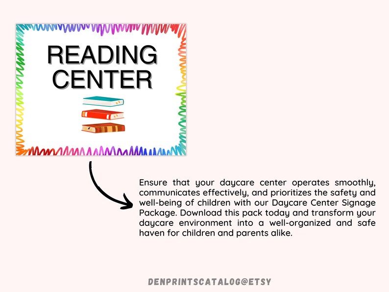 Complete Daycare Center Signs Printable, Childcare Signs for Preschool ...