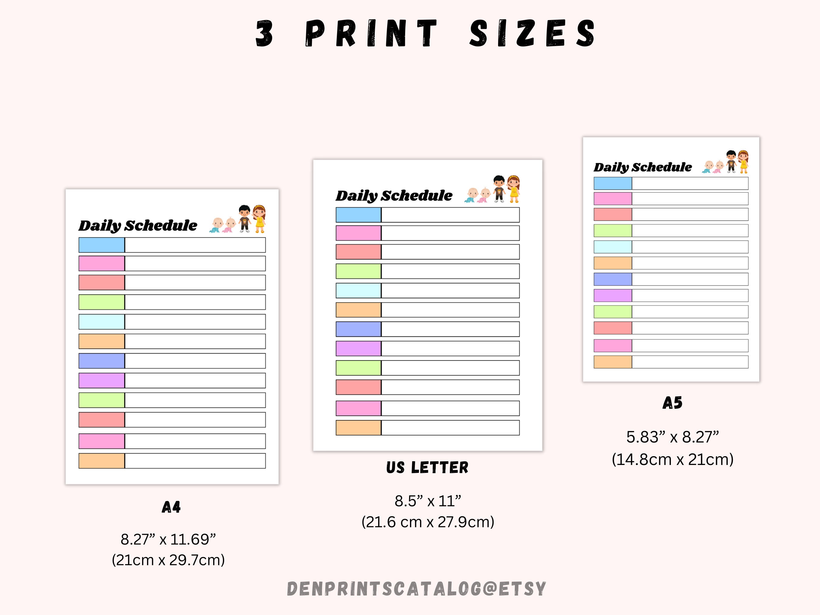 Daily Daycare Schedule, Perfect for Daycare, Home Daycare or Childcare ...